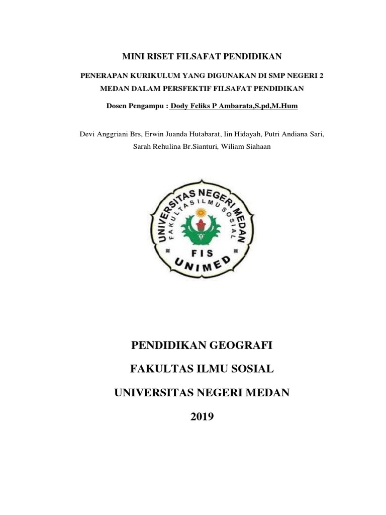 Mini Riset Filsafat Pendidikan Kelompok 1 | PDF