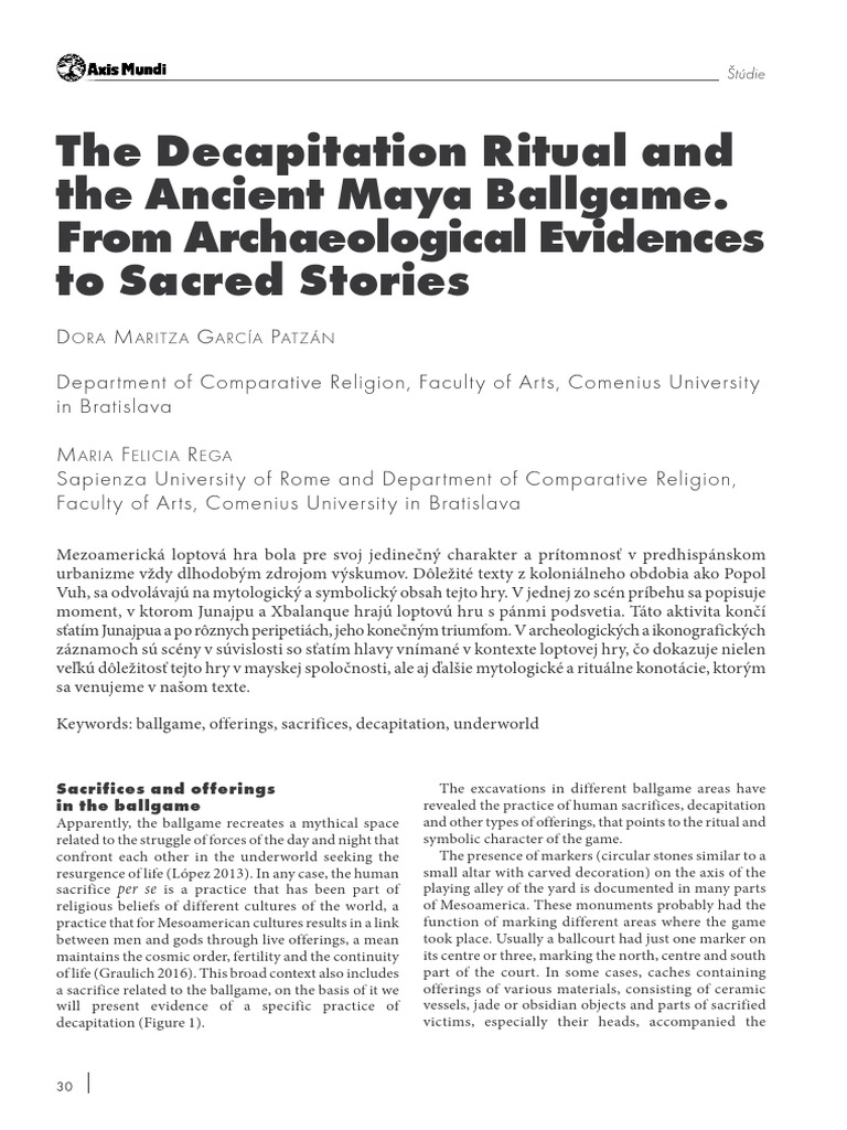 The Decapitation Ritual and The Ancient | PDF | Maya Civilization ...