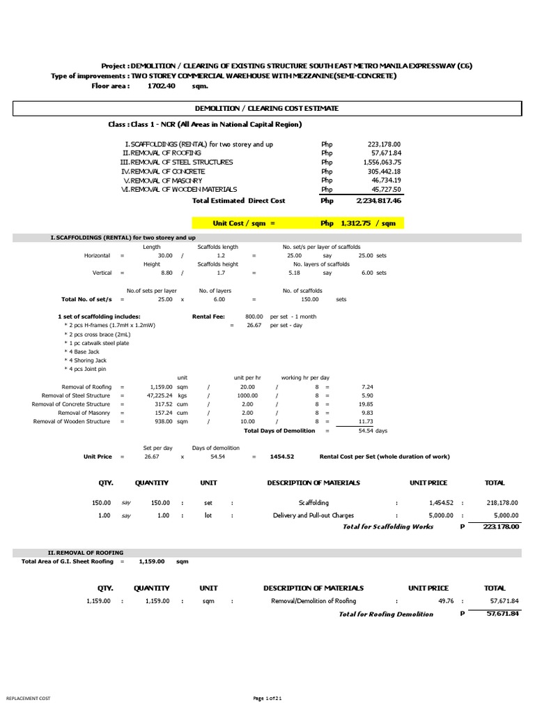 Two Storey Commercial Warehouse W Mezzanine (Semi-Concrete) - 17-024 ...