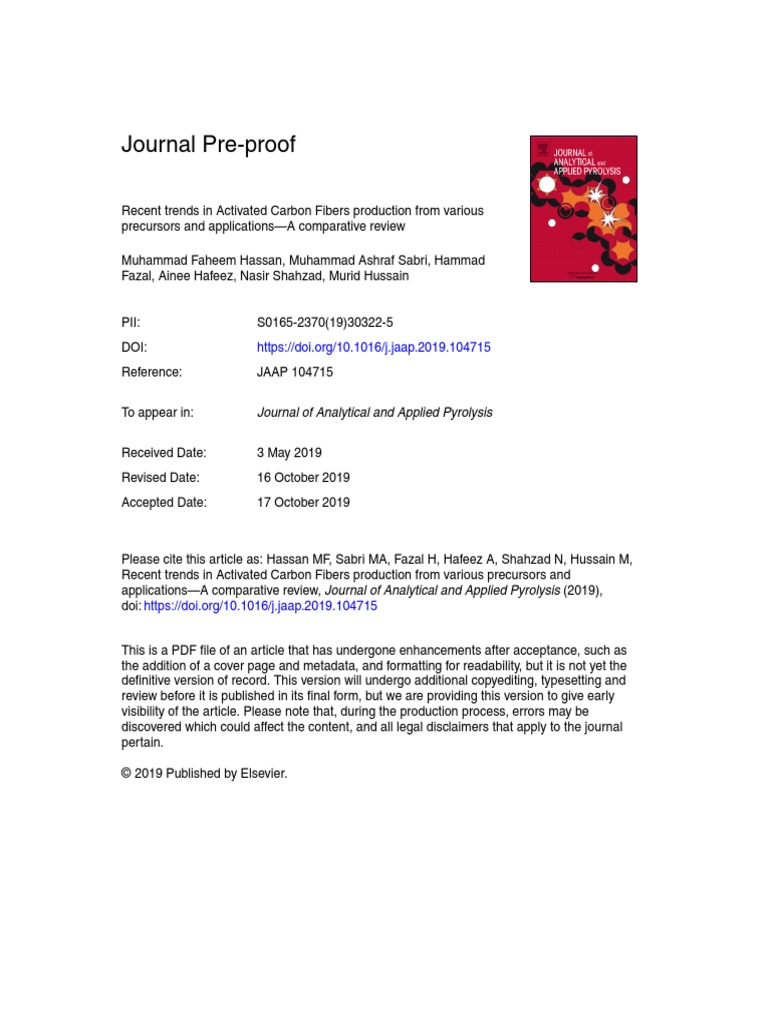 Journal Pre-Proof: Journal of Analytical and Applied Pyrolysis | PDF ...