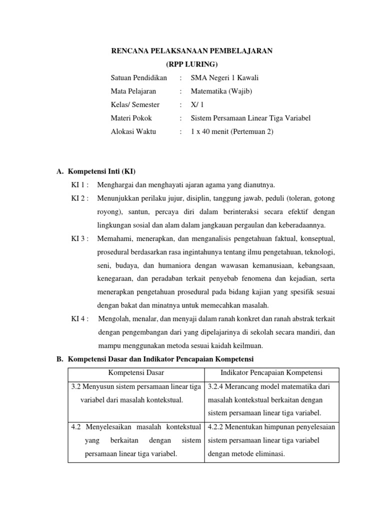 RPP PBL SPLTV (Luring) | PDF
