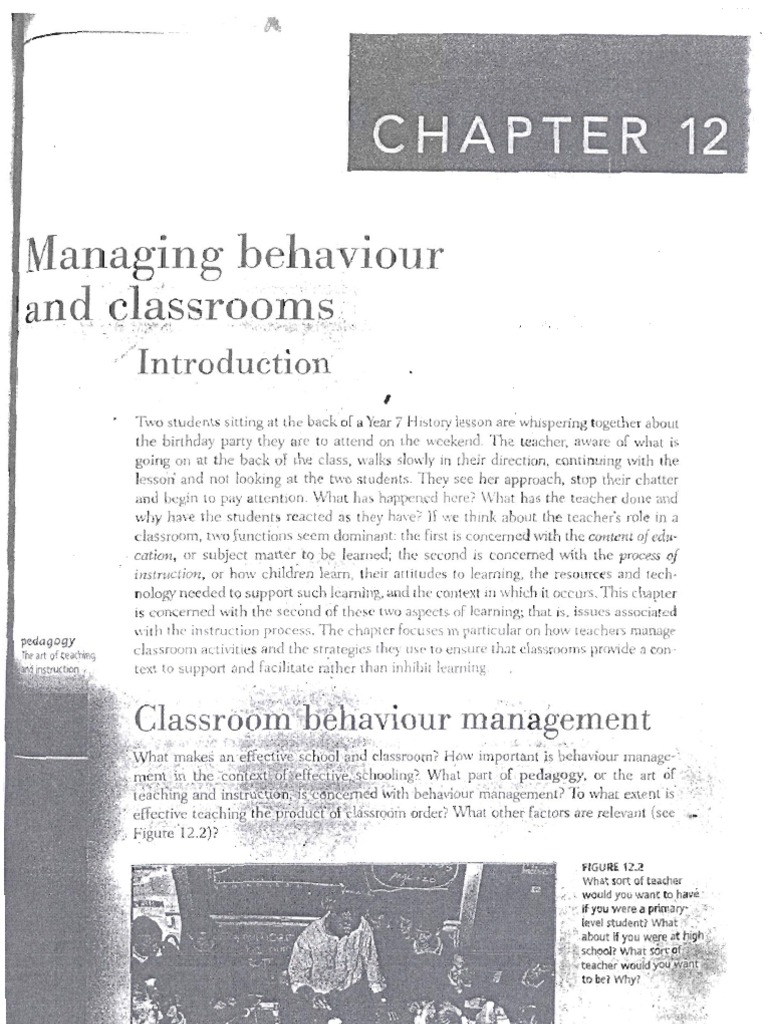 Managing Behavior and Classrooms: Strategies for Effective Classroom ...