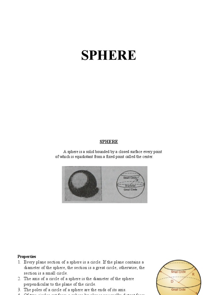 3 - Sphere | PDF | Sphere | Circle