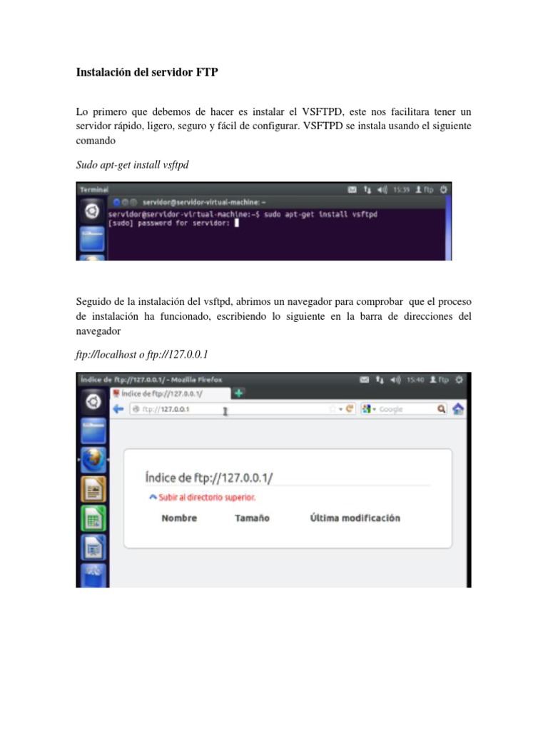 Instalacion de Servidores FTP Web DHCP y Dns | PDF | Dirección IP ...