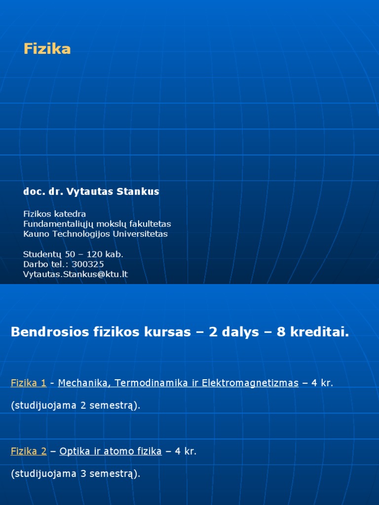 1.1.0 Ivadas (Fizika - KTU.2006) | PDF