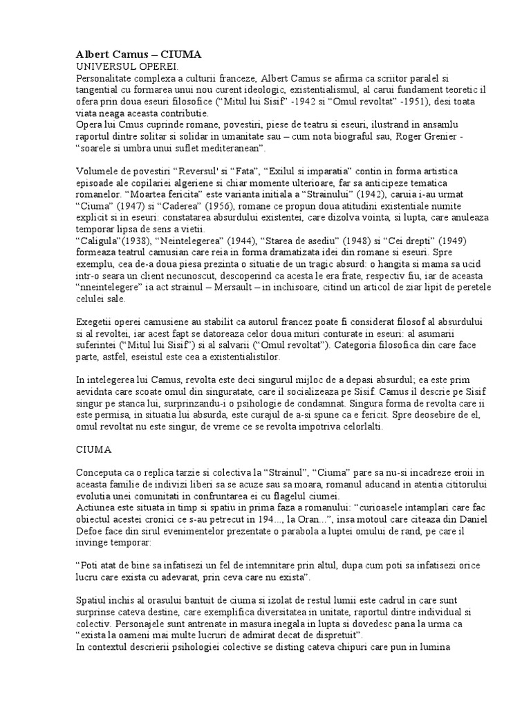 Albert Camus-Ciuma | PDF
