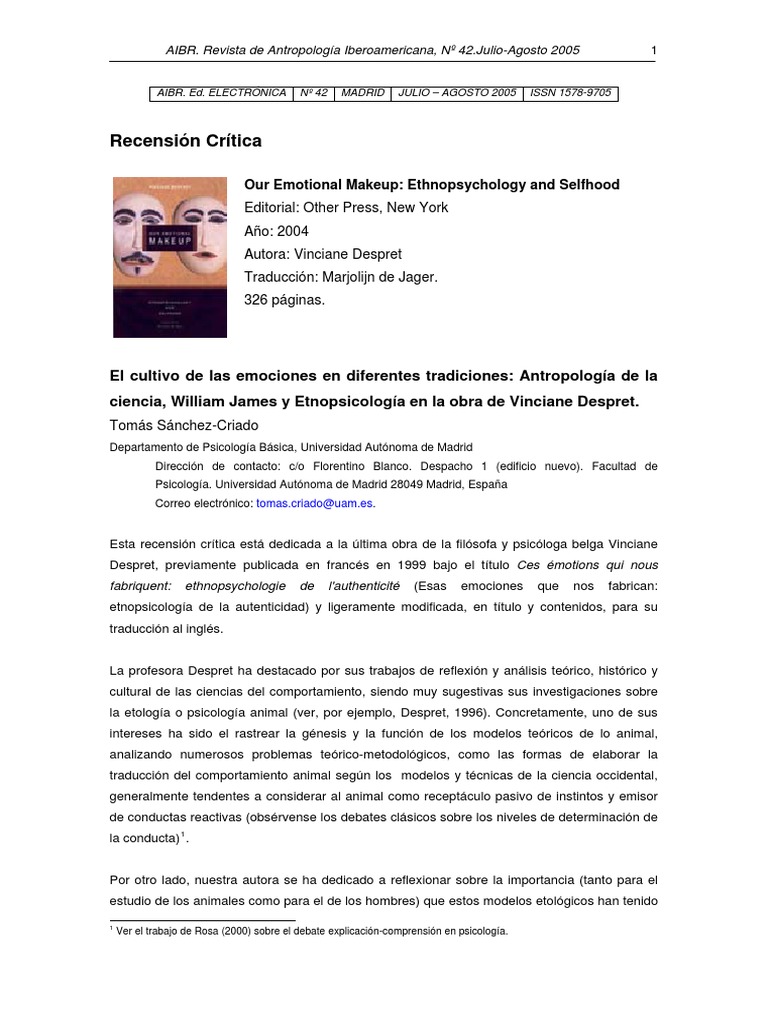 Ejemplo de Recensión | PDF | Sicología | Conocimiento