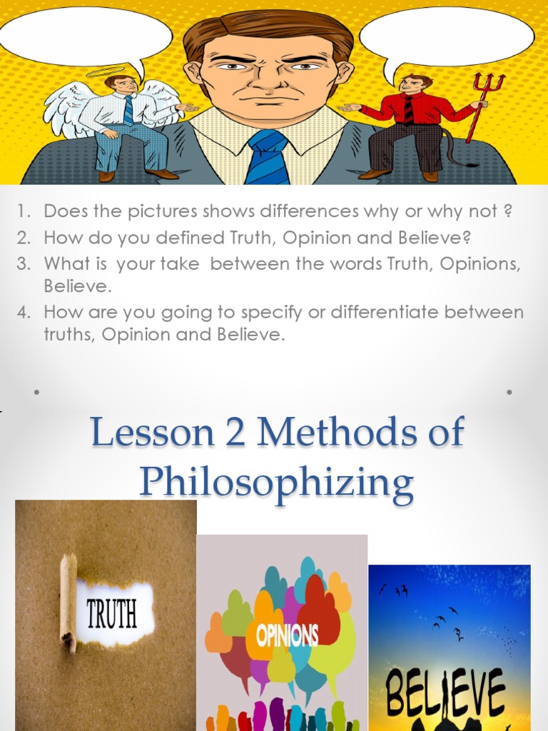 Lesson 2 Methods of Philosophizing | PDF | Science & Mathematics