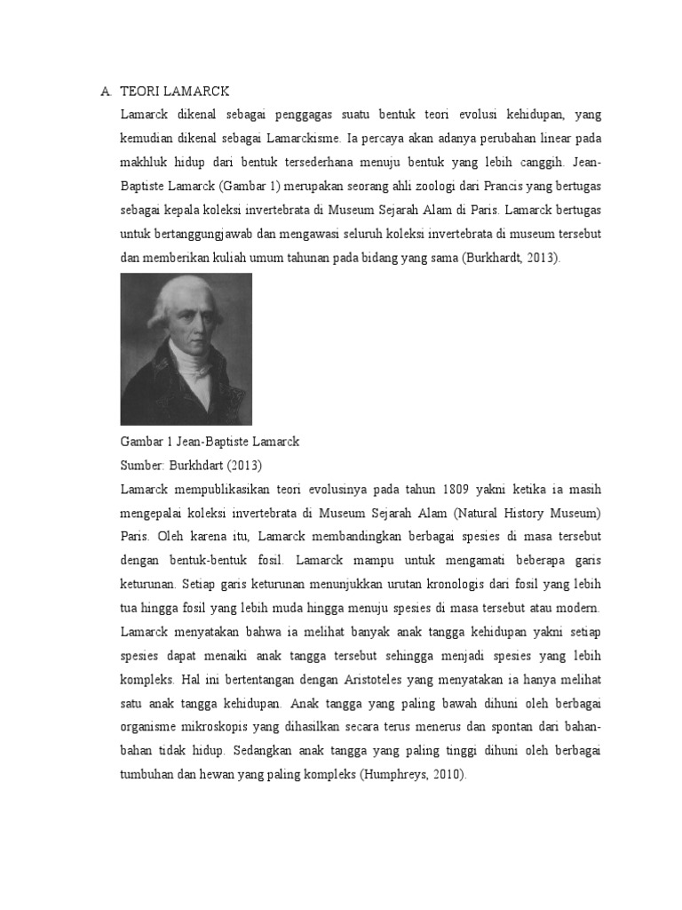 Teori Evolusi: Lamarck vs Darwin | PDF