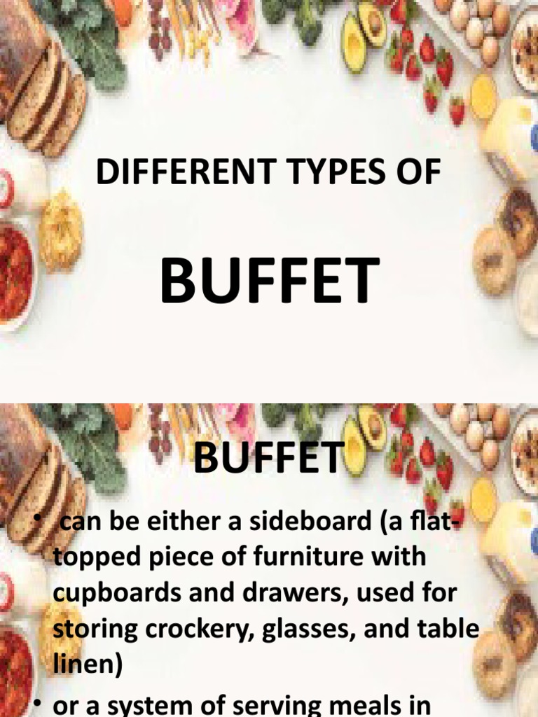 Types of Buffets Explained | PDF | Buffet | Tableware