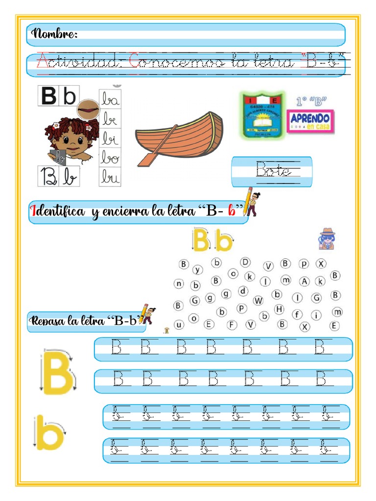 Actividades para aprender la letra B | PDF