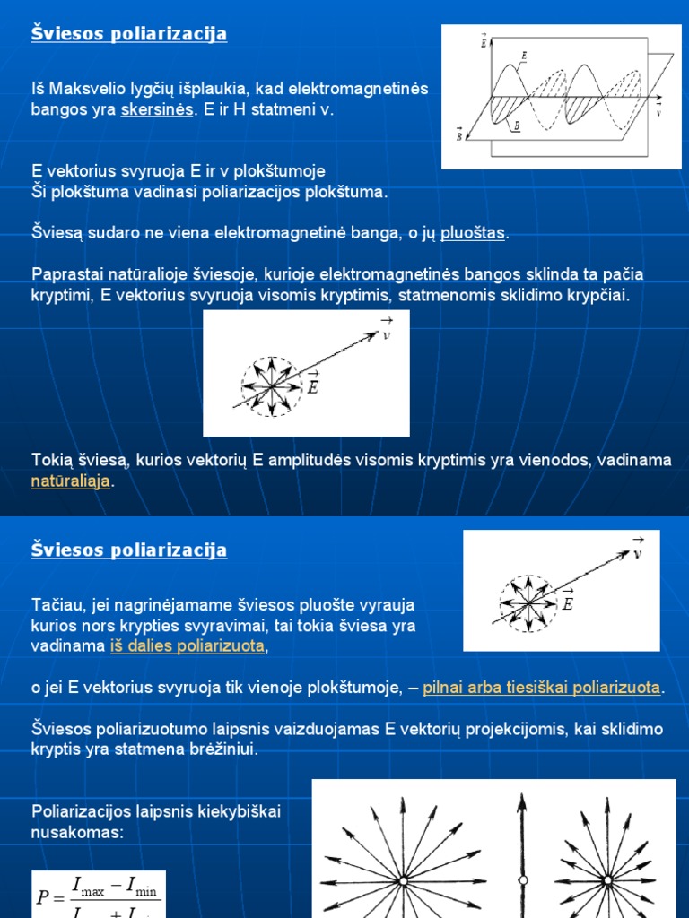 2.1.4 Sviesos Poliarizacija, Sugertis Ir Sklaida (Fizika - KTU.2006) | PDF
