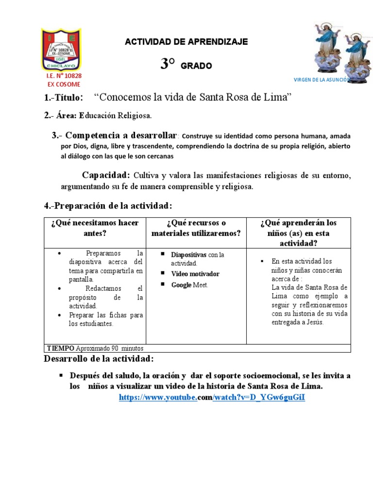Sesión de Ed. Religiosa | PDF | Ciencias sociales | Religión y espiritualidad