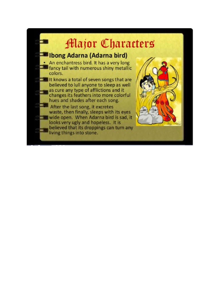 Ibong Adarna Characters Ibong Adarna💘 | Hamilton Amino
