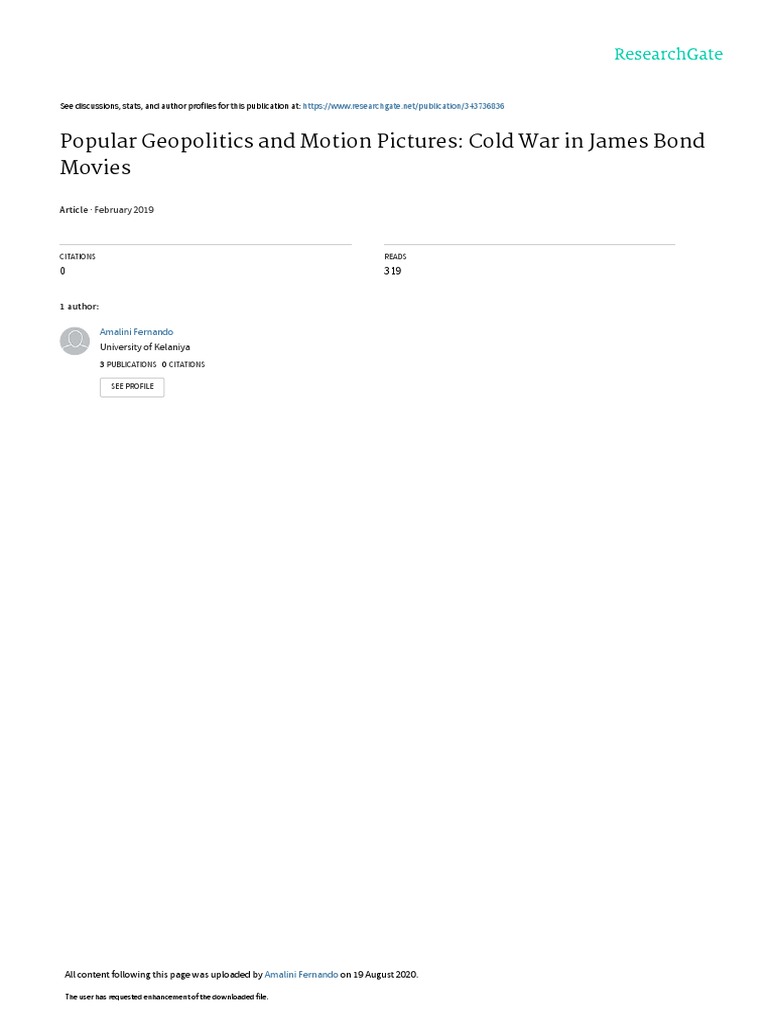 Cold War Themes in James Bond Films | PDF | Cold War | Spy Fiction