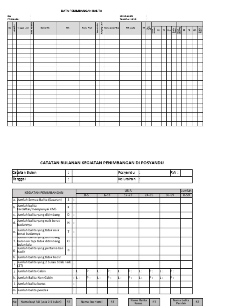 Form Penimbangan | PDF