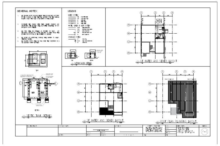 Sewer and Waterline Sample Layout | PDF