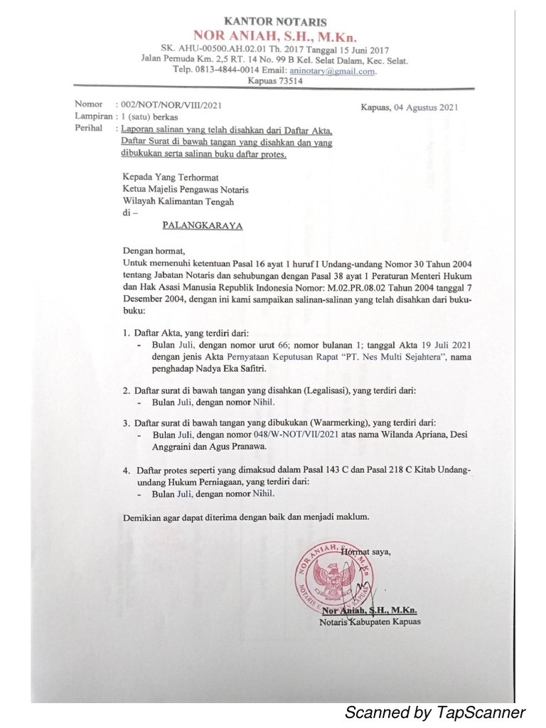 Contoh Akta Perkumpulan | PDF