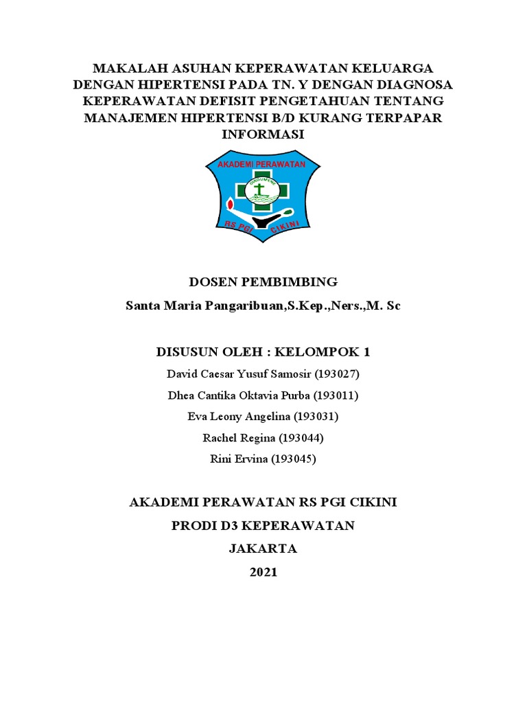 Asuhan Keperawatan Keluarga Dengan Hipertensi | PDF