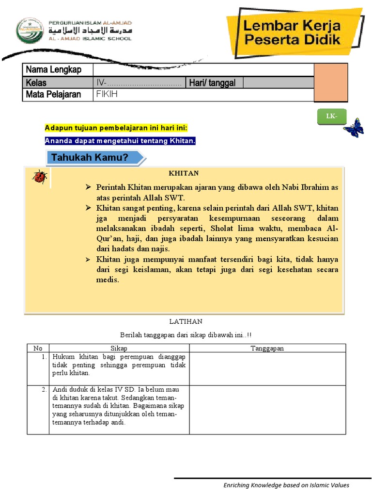 LKPD Fikih KLS 4 | PDF