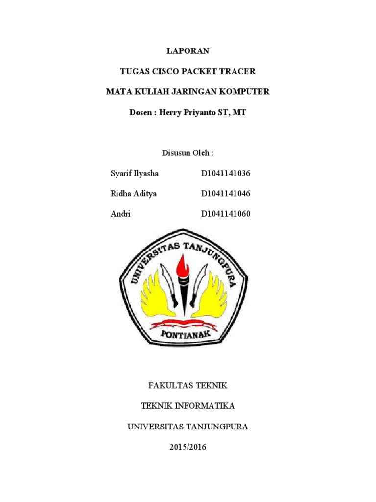 Laporan Tugas Cisco Packet Tracer Mata Kuliah Jaringan Komputer Dosen ...