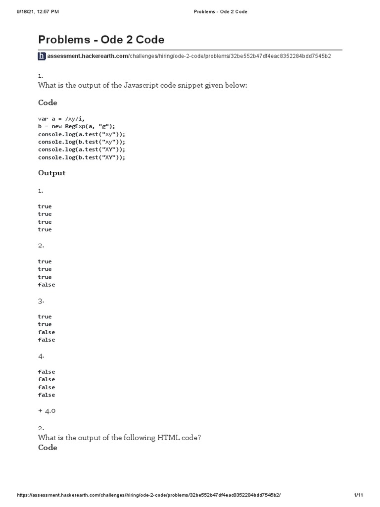 Problems - Ode 2 Code | PDF | Software | Software Development