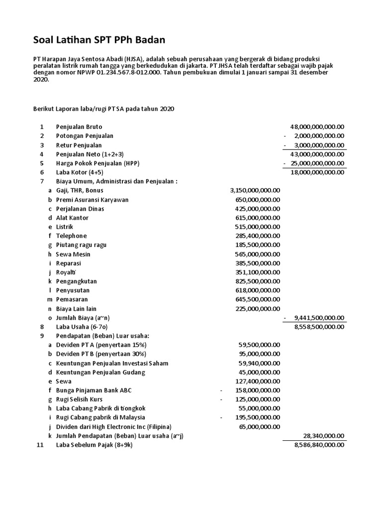 Soal Latihan 2 | PDF