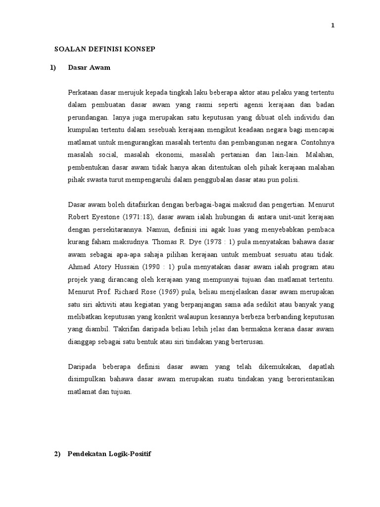 Definisi Konsep Dasar | PDF