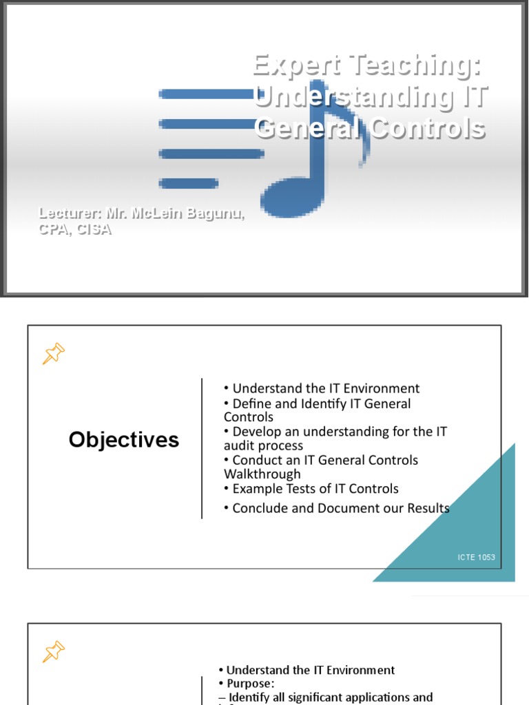 Expert Teaching: Understanding IT General Controls | PDF | System | Audit
