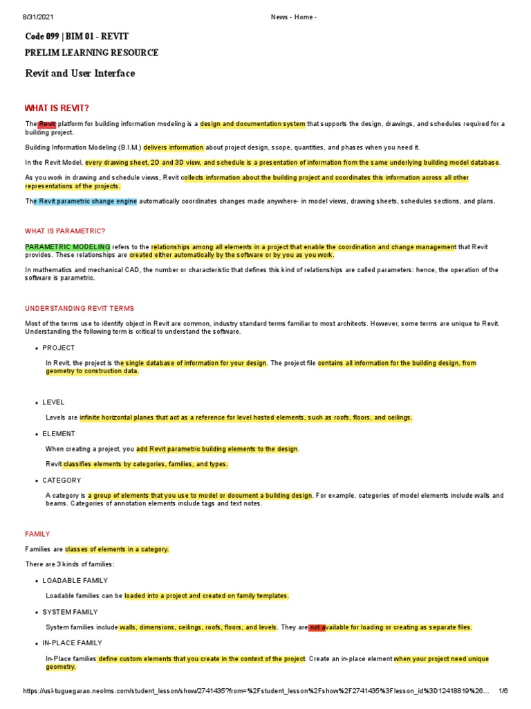 Revit and User Interface | PDF | Autodesk Revit | Building Information ...