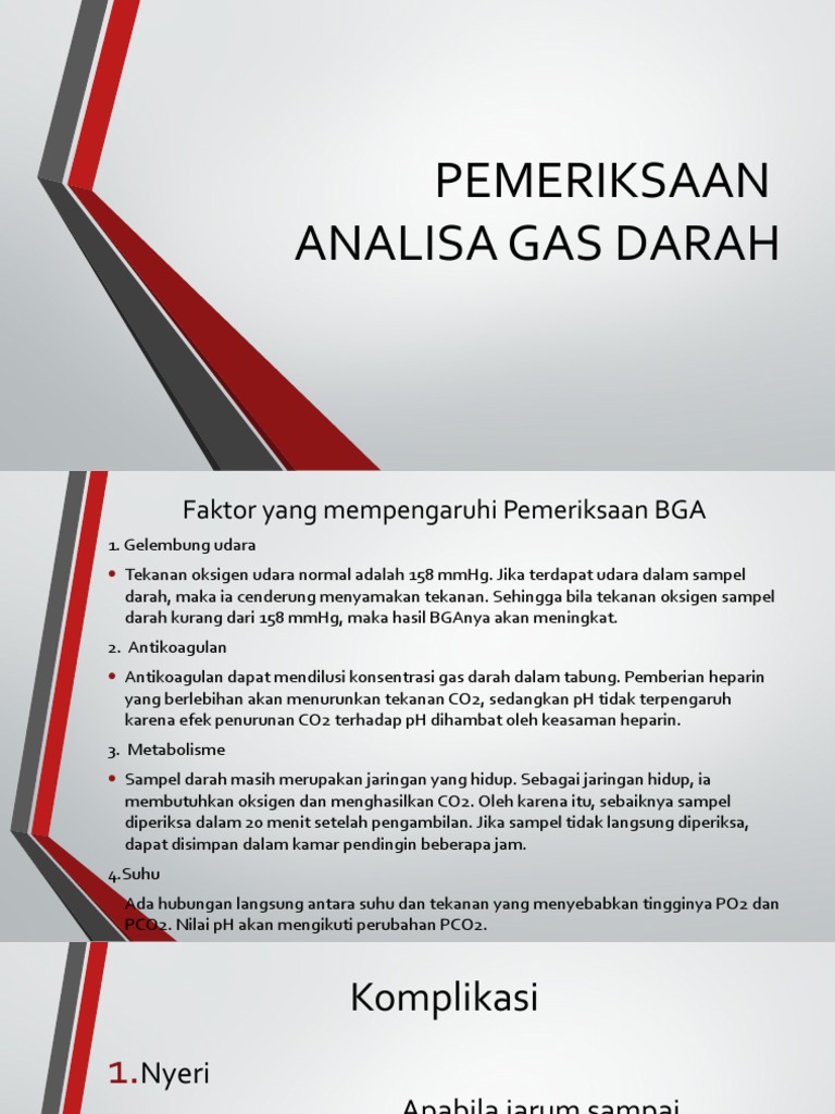 Pemeriksaan Analisa Gas Darah | PDF