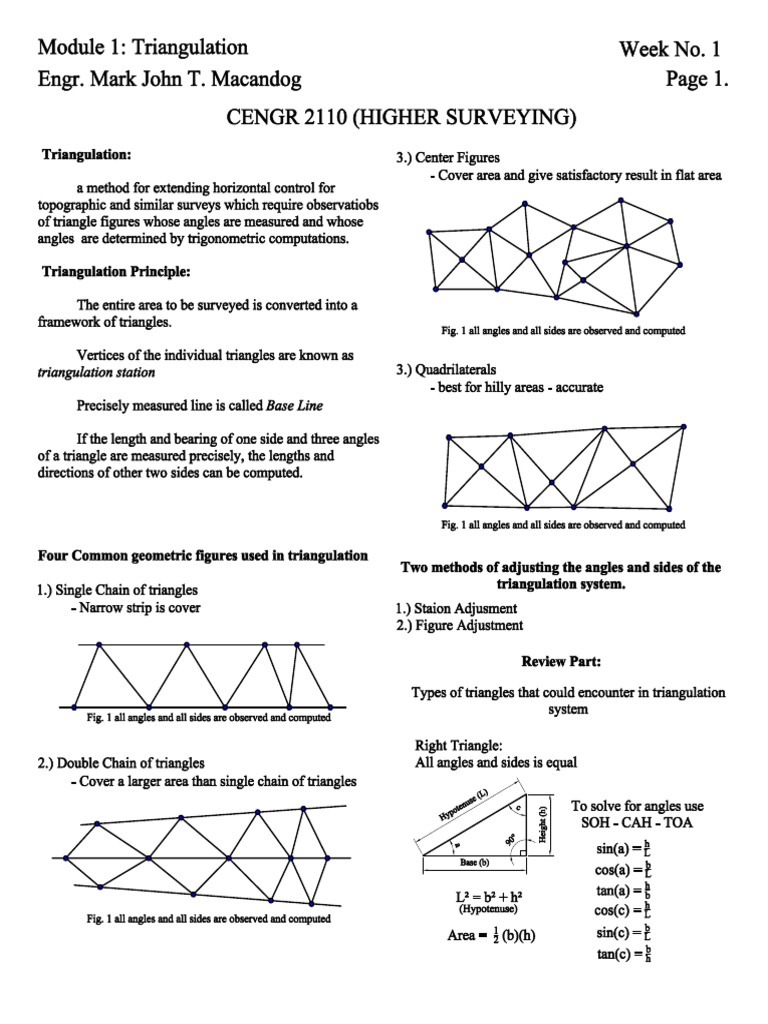 Module 1 (Triangulation) | PDF