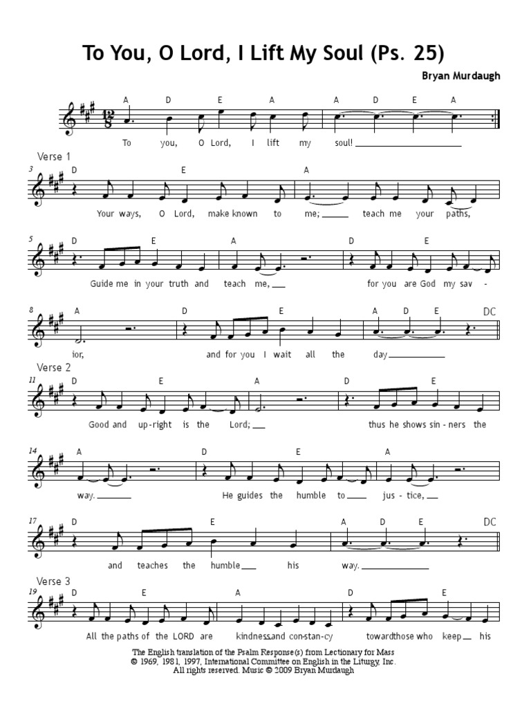 To You, O Lord, I Lift My Soul | Download Free PDF | Christian Worship ...