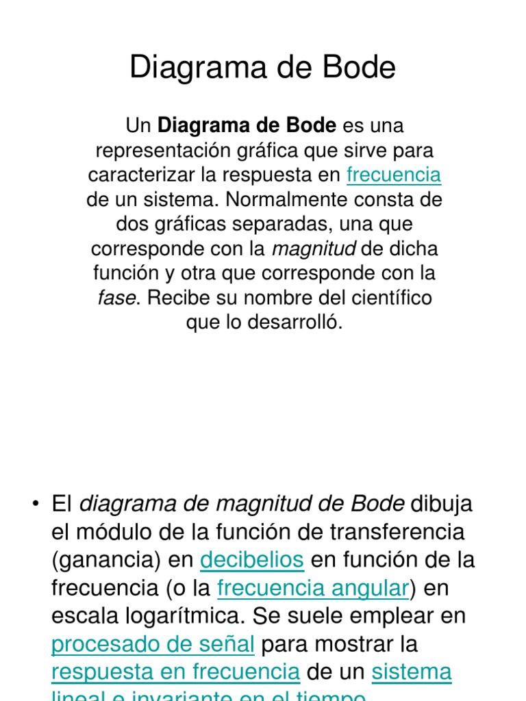 Diagrama de Bode | PDF | Física | Ingenieria Eléctrica