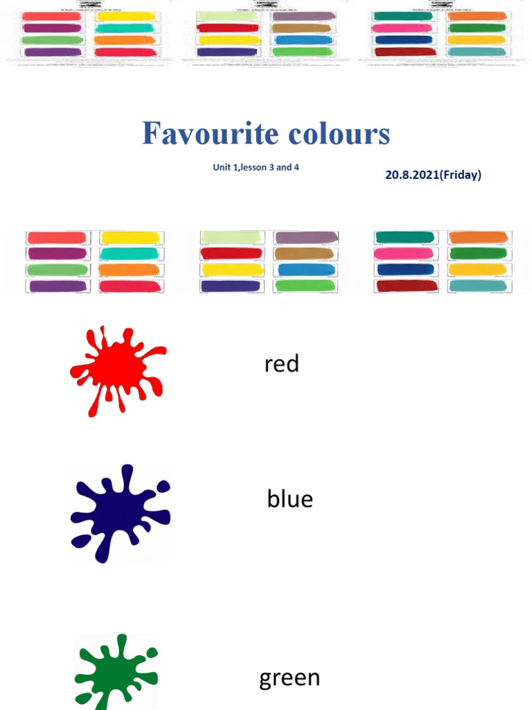 Favourite Colours | PDF