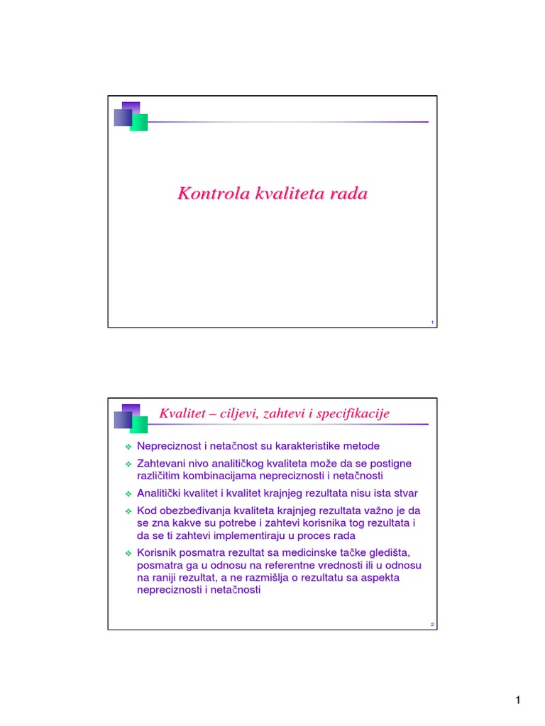 Kontrola Kvaliteta Rada | PDF
