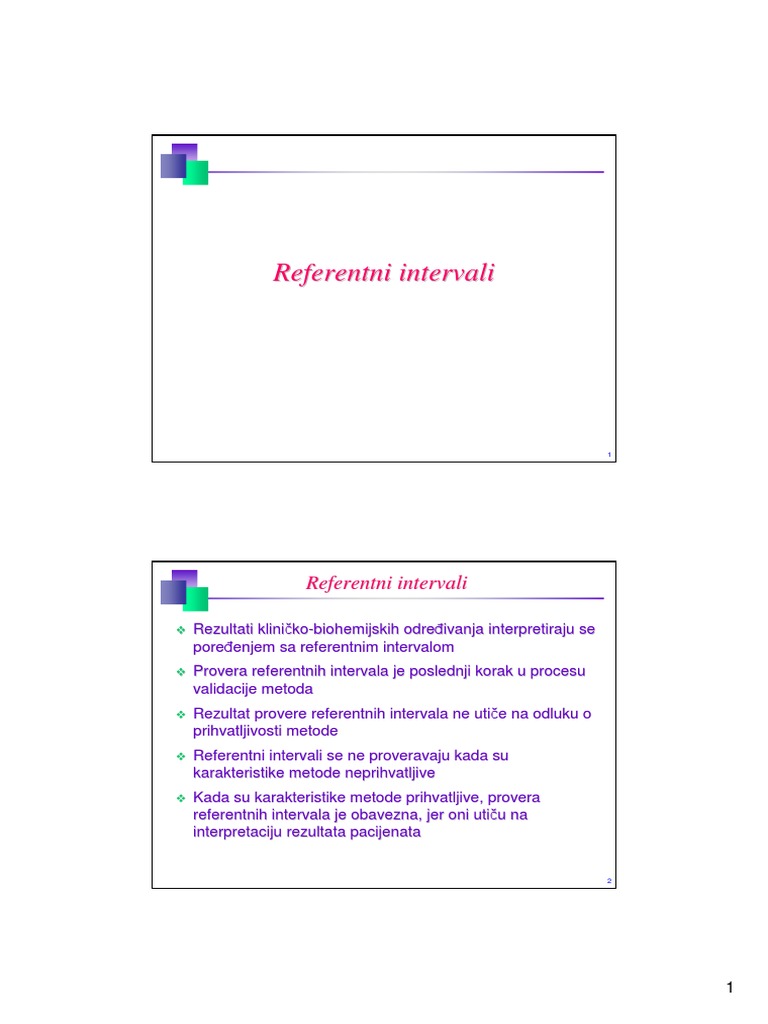 Referentni Intervali | PDF