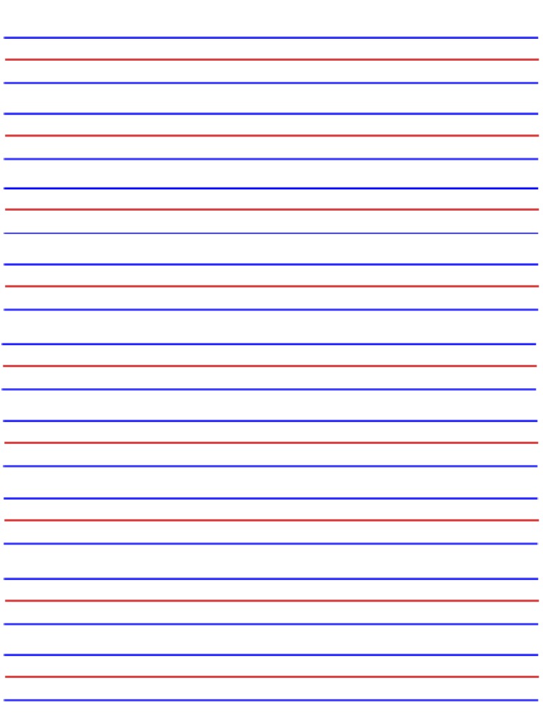 Blank Writing Blue Red Lines | PDF