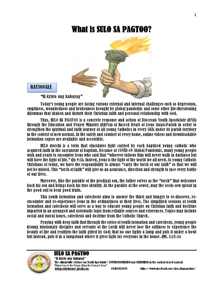 What Is Sulo Sa Pagtoo?: Rationale | PDF | Jesus | Faith