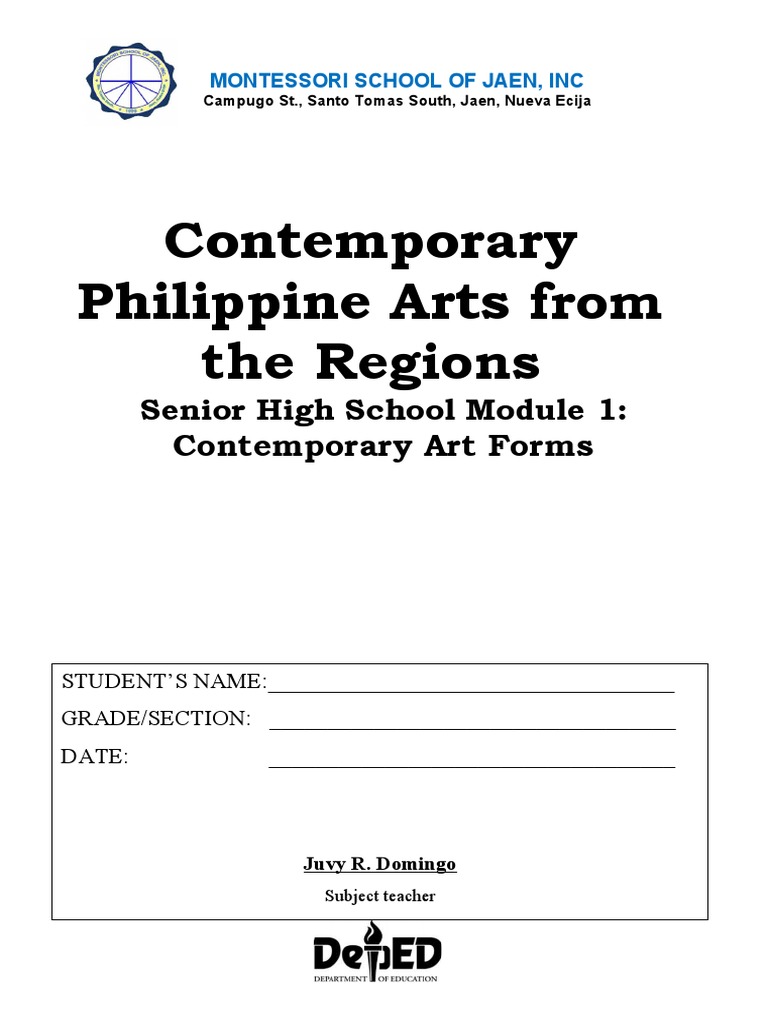 Cpar - Contemporary Art Forms Module 1 | PDF