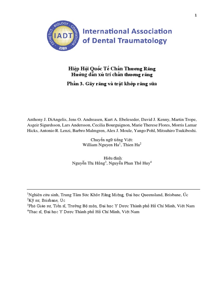 IADT Guidelines Vietnamese Fractures Primary Teeth Revised 8 2017 29 | PDF