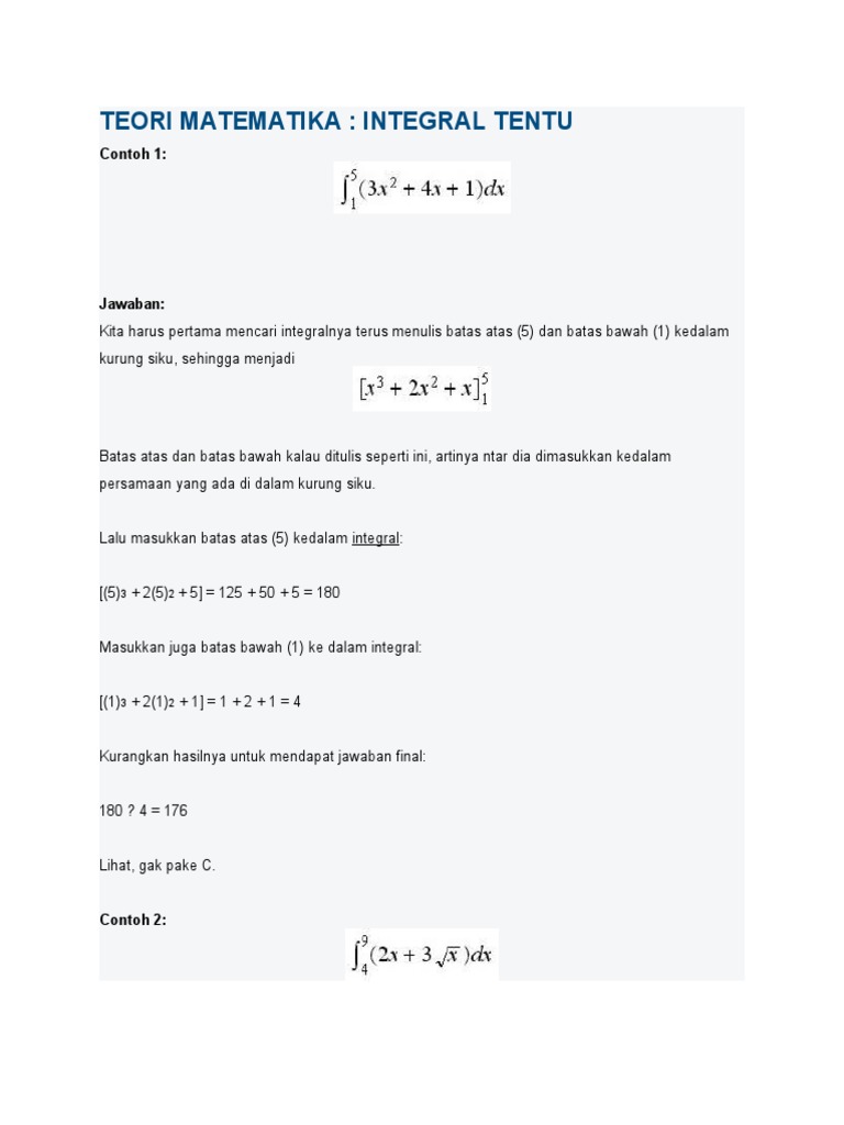 Aplikasi Integral Dalam Usaha | PDF