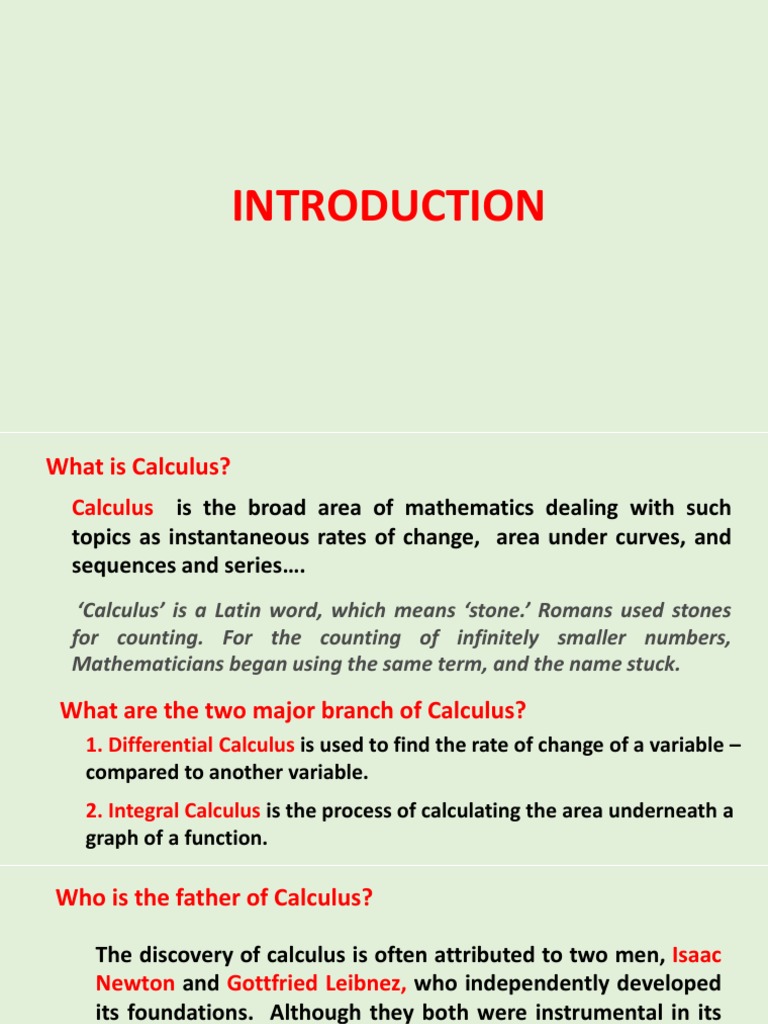 Calcu Intro | PDF | Calculus | Integral