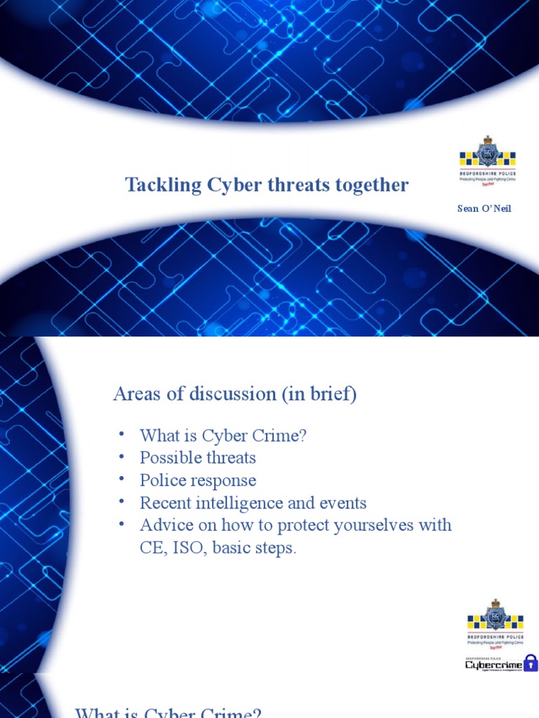 Tackling Cyber Threats Together: Sean O'Neil | PDF | Security ...