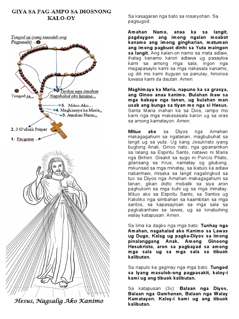 Ang Rosaryo Sa Diosnong Kalooy | PDF