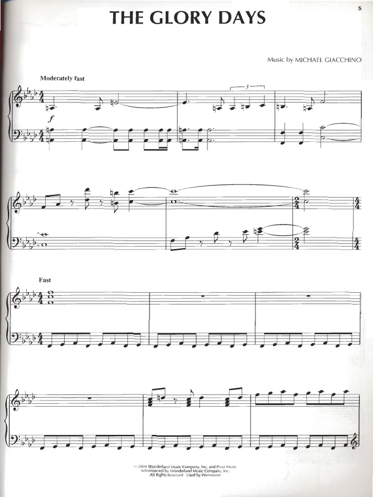 Michael Giacchino - The Incredibles Piano Notation | PDF