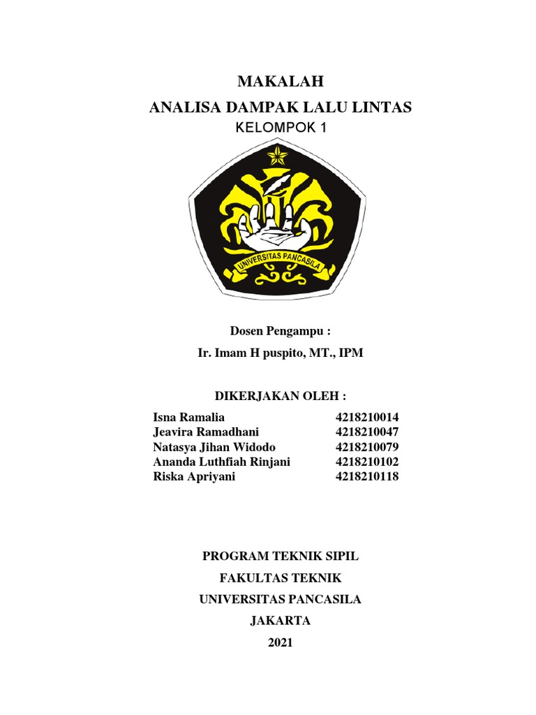 Makalah Andalalin Kelompok 1 | PDF