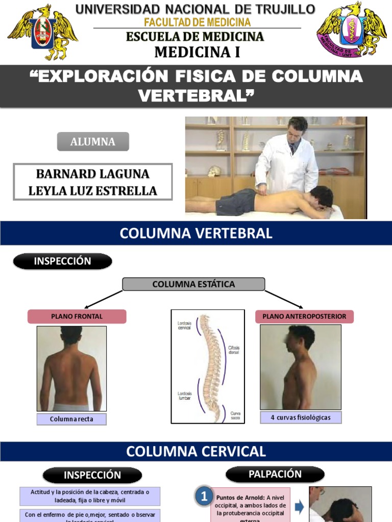 Exploracion de Columna | PDF | La columna vertebral | Escoliosis