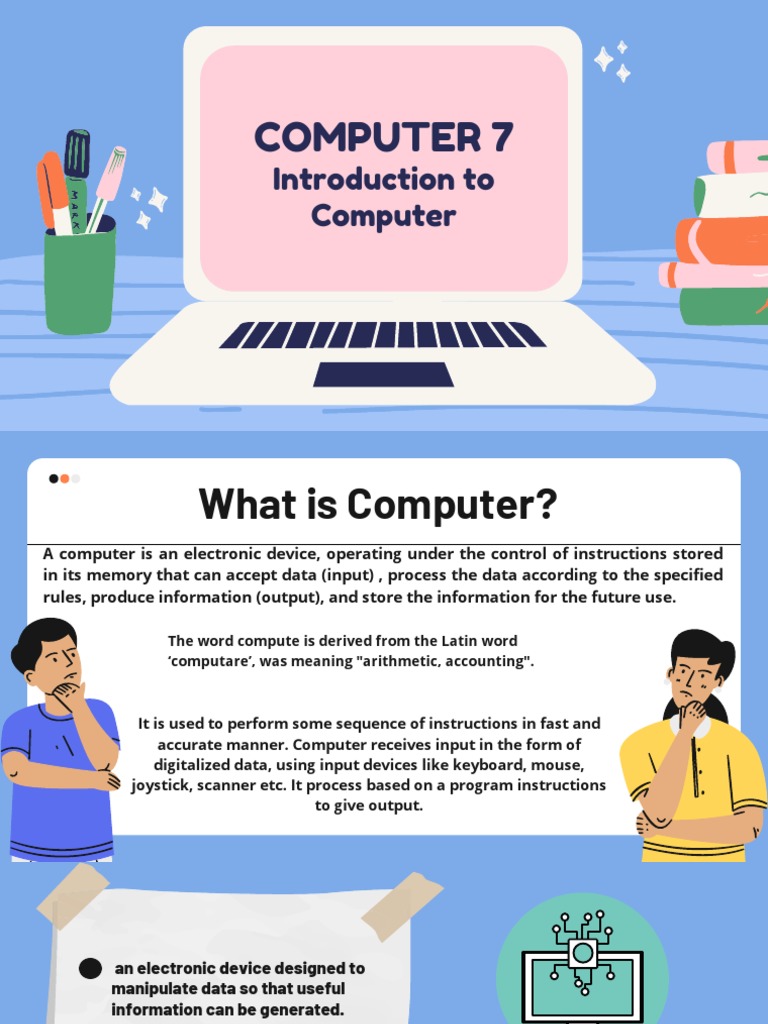 Introduction To Computer | PDF | Input/Output | Computer Data Storage