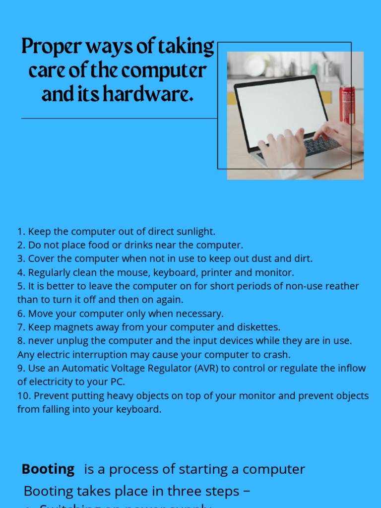Care for computer hardware and keep it running smoothly | PDF | Laptop ...